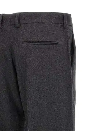 Fendi Cashmere Trousers With Pressed Pleat