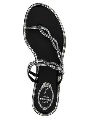 Rene Caovilla Embellished Braided Sandals