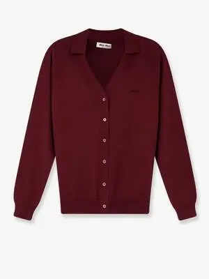 Miu Miu Virgin Wool V-neck Cardigan - Multicolor