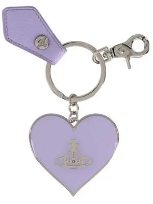 VIVIENNE WESTWOOD Mirror Heart Keychain - Purple