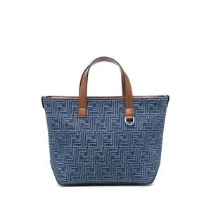 Fendi Monogram Tote Bag - Blue