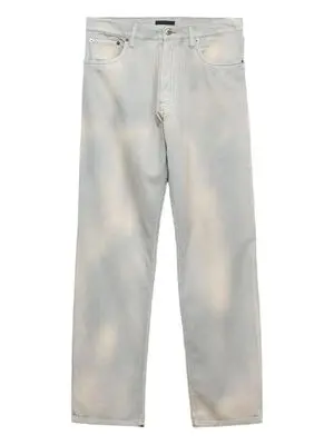 Prada Cotton Classic Fit Mid-rise Waist Pants - Blue