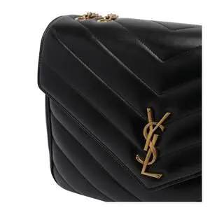 Saint Laurent Large Loulou Shoulder Bag - Black