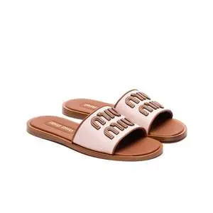 Miu Miu Slide Sandals - Pink