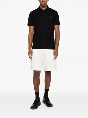 Givenchy Paris Gros Grain Cotton Polo - Black