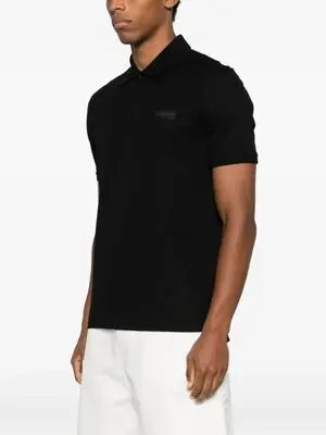 Givenchy Paris Gros Grain Cotton Polo - Black