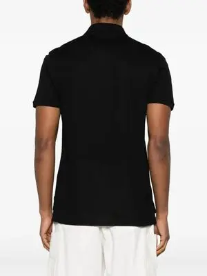 Givenchy Paris Gros Grain Cotton Polo - Black