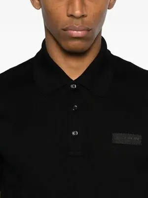 Givenchy Paris Gros Grain Cotton Polo - Black