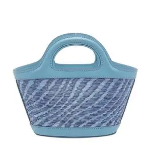 Marni Micro Tropicalia Handbag In Wavy-raffia Effect Fabric