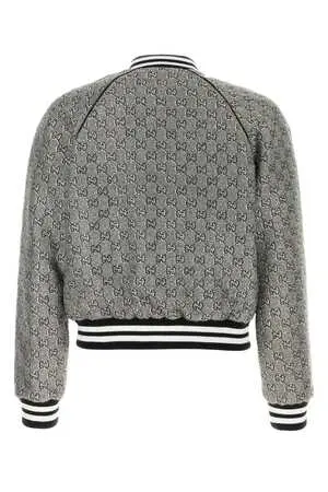 Gucci Embellished Tweed Bomber Jacket - Multicolor