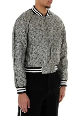Gucci Embellished Tweed Bomber Jacket - Multicolor