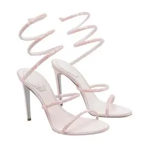 Rene Caovilla Embellished Glittered Leather Sandals