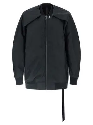 Rick Owens Convertible Jumbo Peter Flight Bomber Jacket - Black