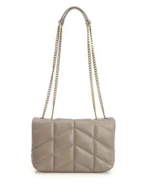 Saint Laurent Mini Loulou Puffer Bag - Gray