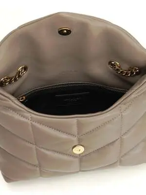 Saint Laurent Mini Loulou Puffer Bag - Gray