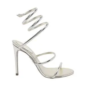 Rene Caovilla Cleo Pump Sandals With Crystals - Silver
