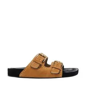 Isabel Marant Étoile Lennyo Studded Suede Sandals - Brown