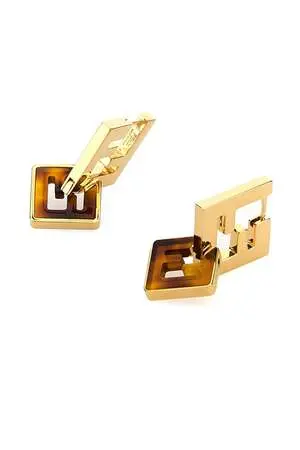 Fendi Logo Motif Drop Earrings - Multicolor