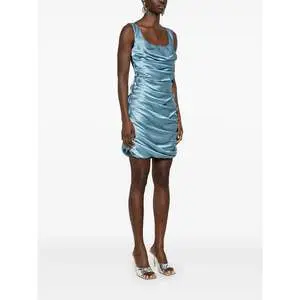 Giuseppe Di Morabito Sleeveless Ruched Silk Dress
