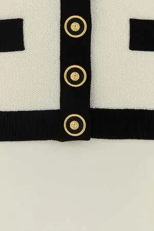 Balmain Knit Dress With Gold Tone Buttons