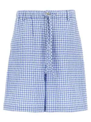 Marni Gingham Checks Cotton Blend Bermuda Shorts