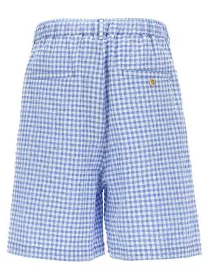 Marni Gingham Checks Cotton Blend Bermuda Shorts