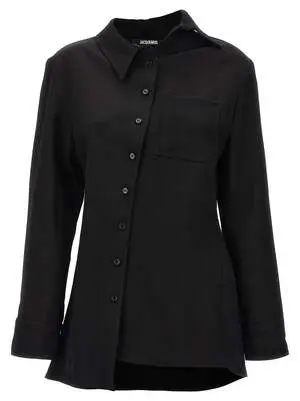 Jacquemus La Chemise Pablo Asymmetric Shirt - Black