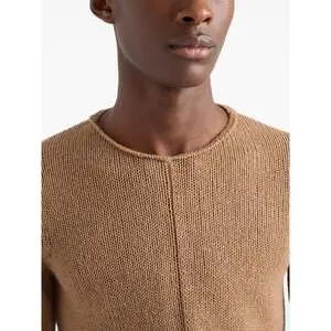 Prada Ochre Cashmere Long Sleeve Jumper