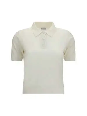 Burberry Wool Polo With Knitted Check Placket