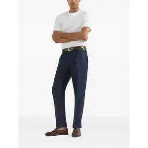 Brunello Cucinelli Tailored Cotton Linen Trousers