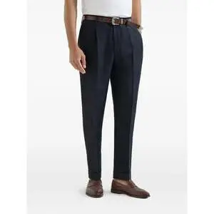 Brunello Cucinelli Tailored Cotton Linen Trousers