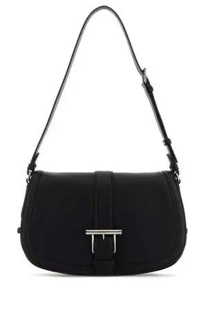 Alexander McQueen Leather Large Satchel Crossbody Bag - Black