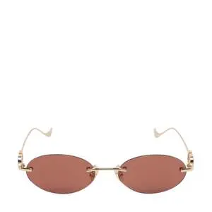 Valentino Garavani Oval Rimless Sunglasses - Gold
