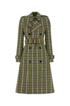 Burberry Embroidered Stretch Linen Trench Coat - Multicolor