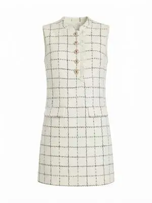 SELF-PORTRAIT Boucle Lace Trim Mini Dress