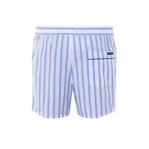 Dolce & Gabbana Striped Cotton Silk Blend Drawstring Shorts