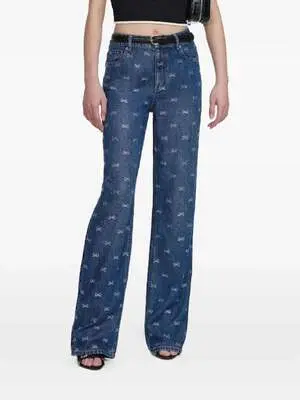 SELF-PORTRAIT Lightweight Bow Embellished Jeans
