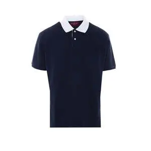 Gucci Polo With Inner Web Trim - Blue
