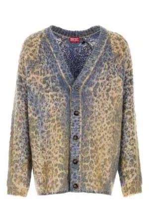 DIESEL® Printed Cotton Blend Mohair Cardigan - Multicolor