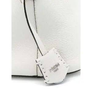 Fendi Calf Leather Tote Bag - White