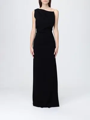 Max Mara Asymmetrical Draped Gown - Black