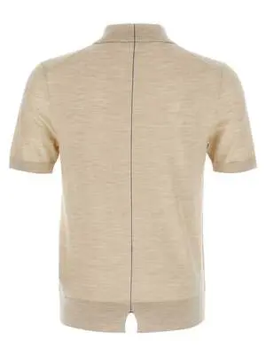 Burberry Wool Polo Shirt - Cream