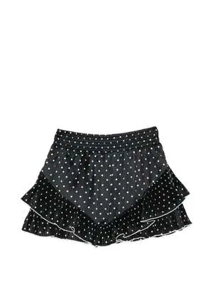 SELF-PORTRAIT Polka Dot Frill Mini Skirt