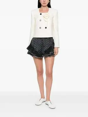 SELF-PORTRAIT Polka Dot Frill Mini Skirt