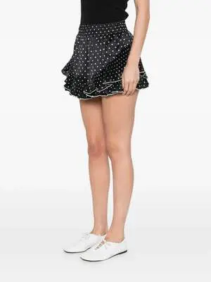 SELF-PORTRAIT Polka Dot Frill Mini Skirt
