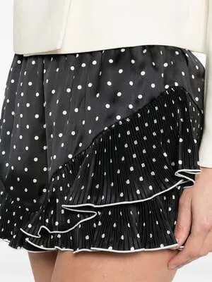 SELF-PORTRAIT Polka Dot Frill Mini Skirt
