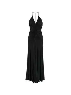 SELF-PORTRAIT Jersey Gathered Maxi Dress