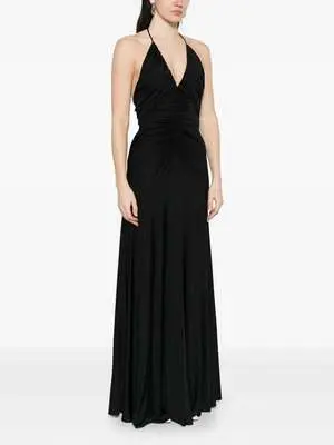 SELF-PORTRAIT Jersey Gathered Maxi Dress