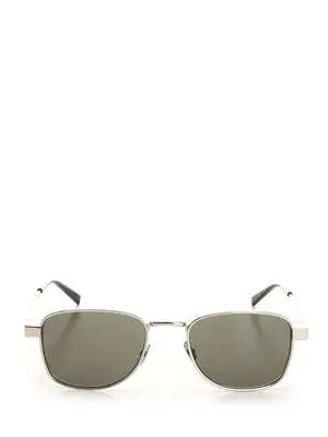 Saint Laurent Square Metal And Acetate Sunglasses - Silver