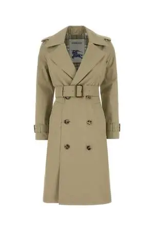 Burberry Burberry Gabardine Trench Coat Green